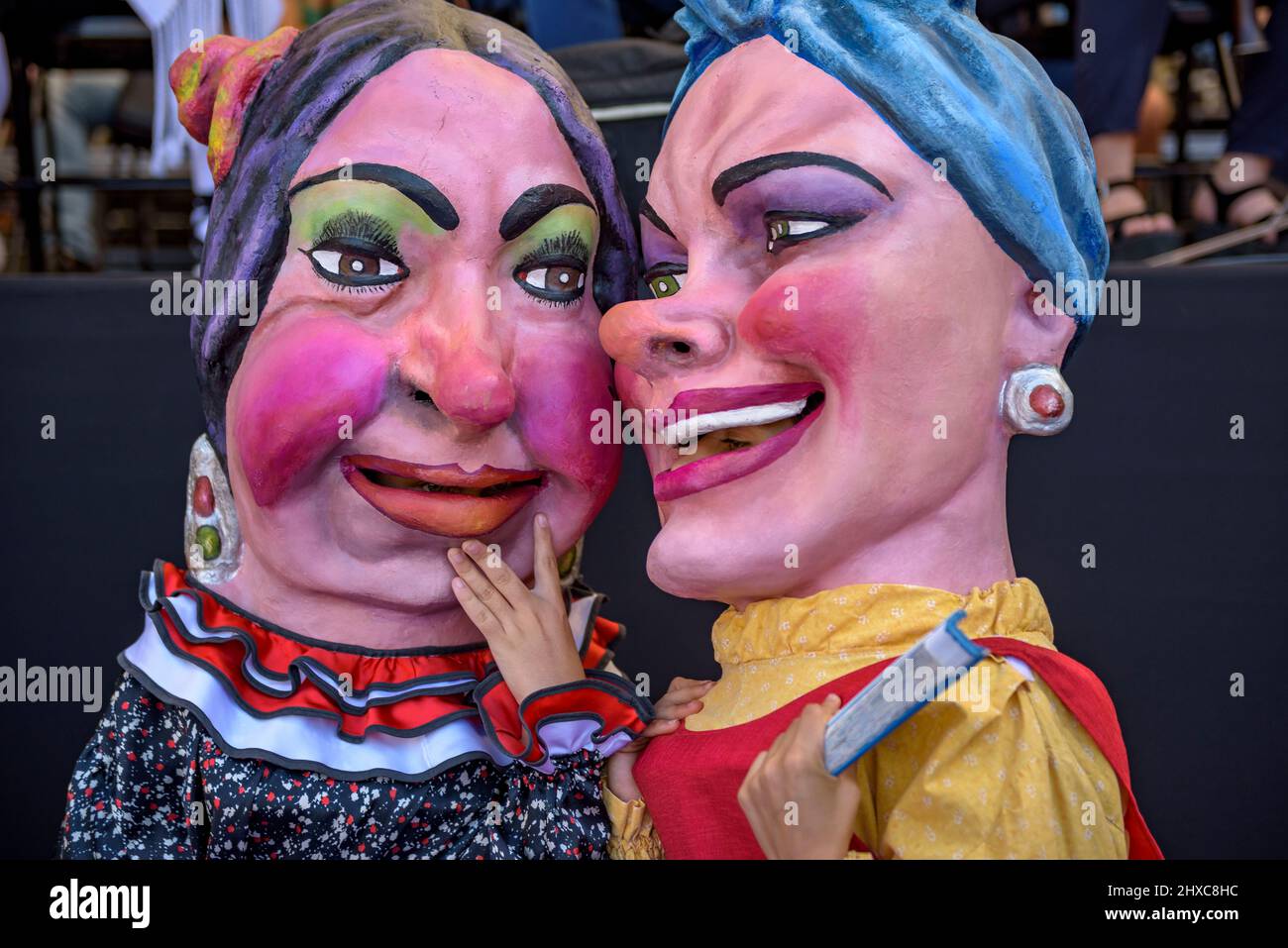 Big heads or oversized heads (nans) of Navàs during the Navàs patronal ...