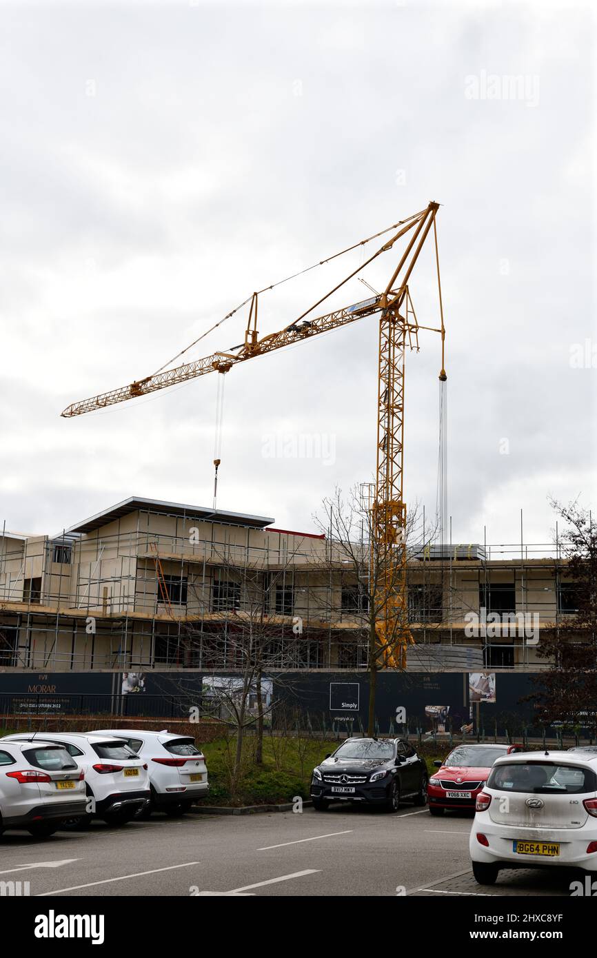 Crane working on Building Site Stock Photo - Alamy