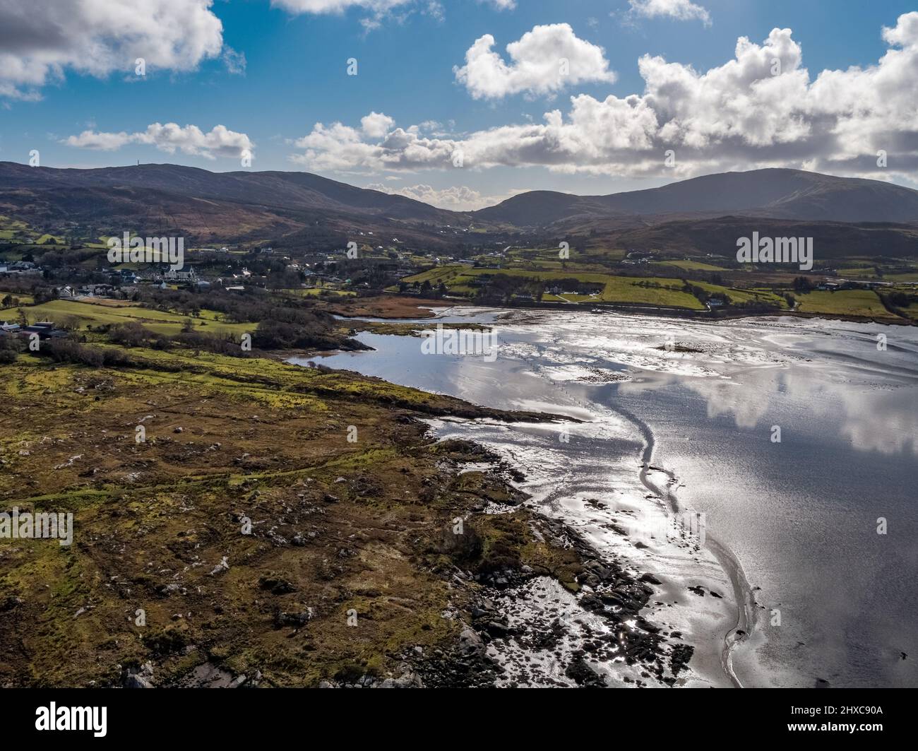 Aerial view of Ardara in County Donegal - Ireland Stock Photo - Alamy