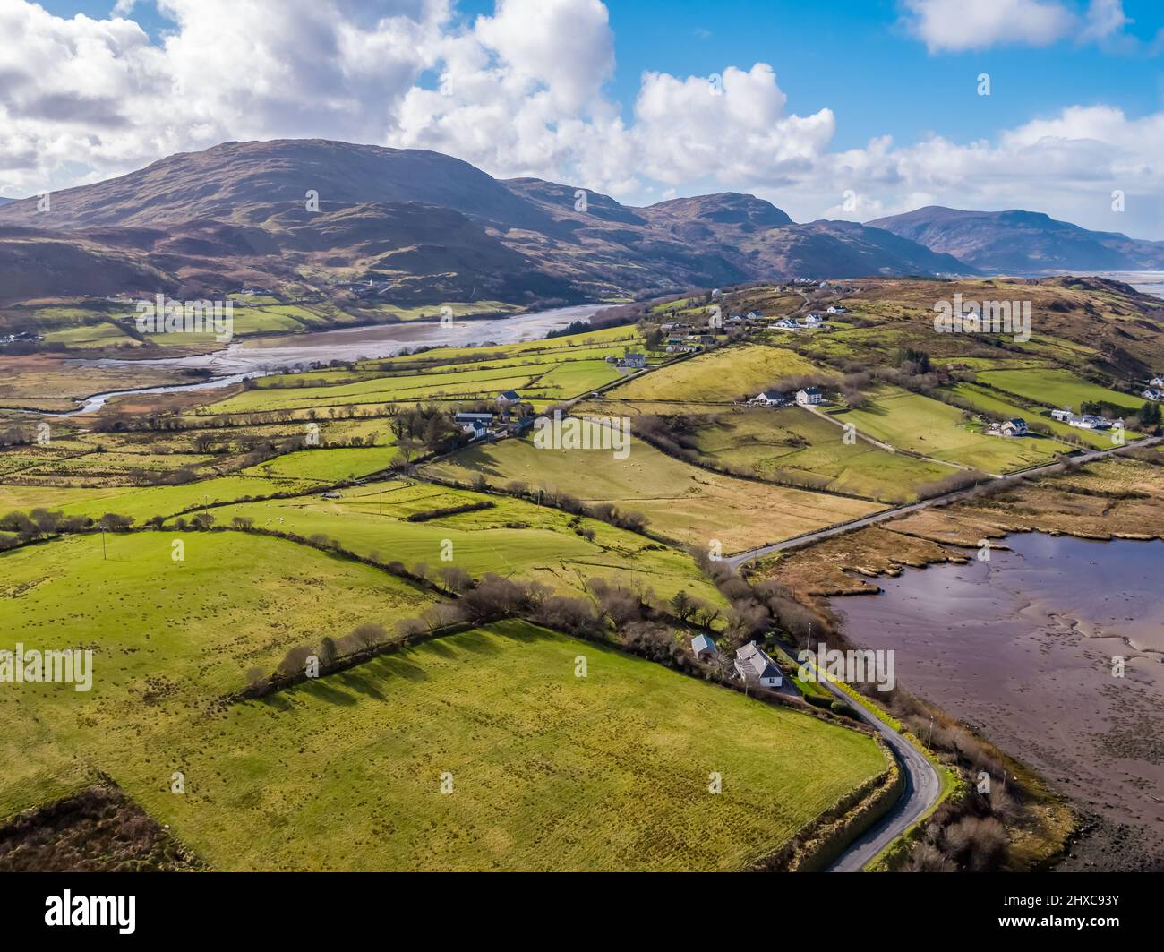 Aerial view of Ardara in County Donegal - Ireland Stock Photo - Alamy