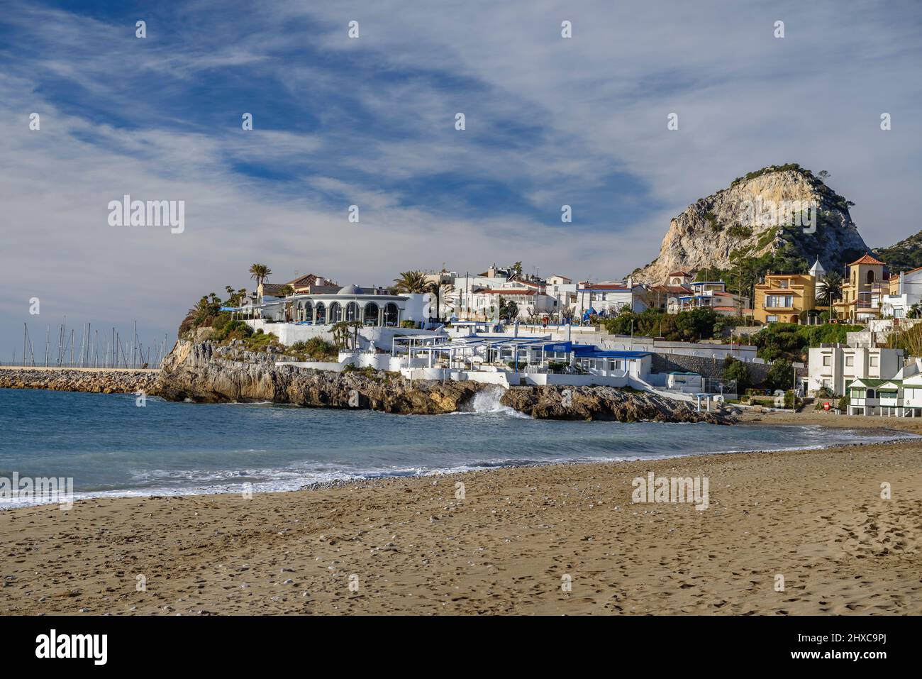 Garraf beach, at the base of the Garraf massif, between the cities of ...