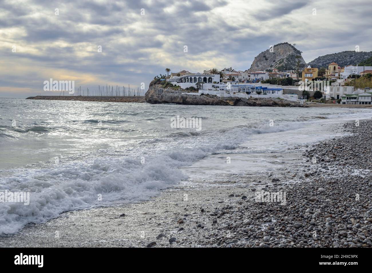 Garraf beach, at the base of the Garraf massif, between the cities of ...