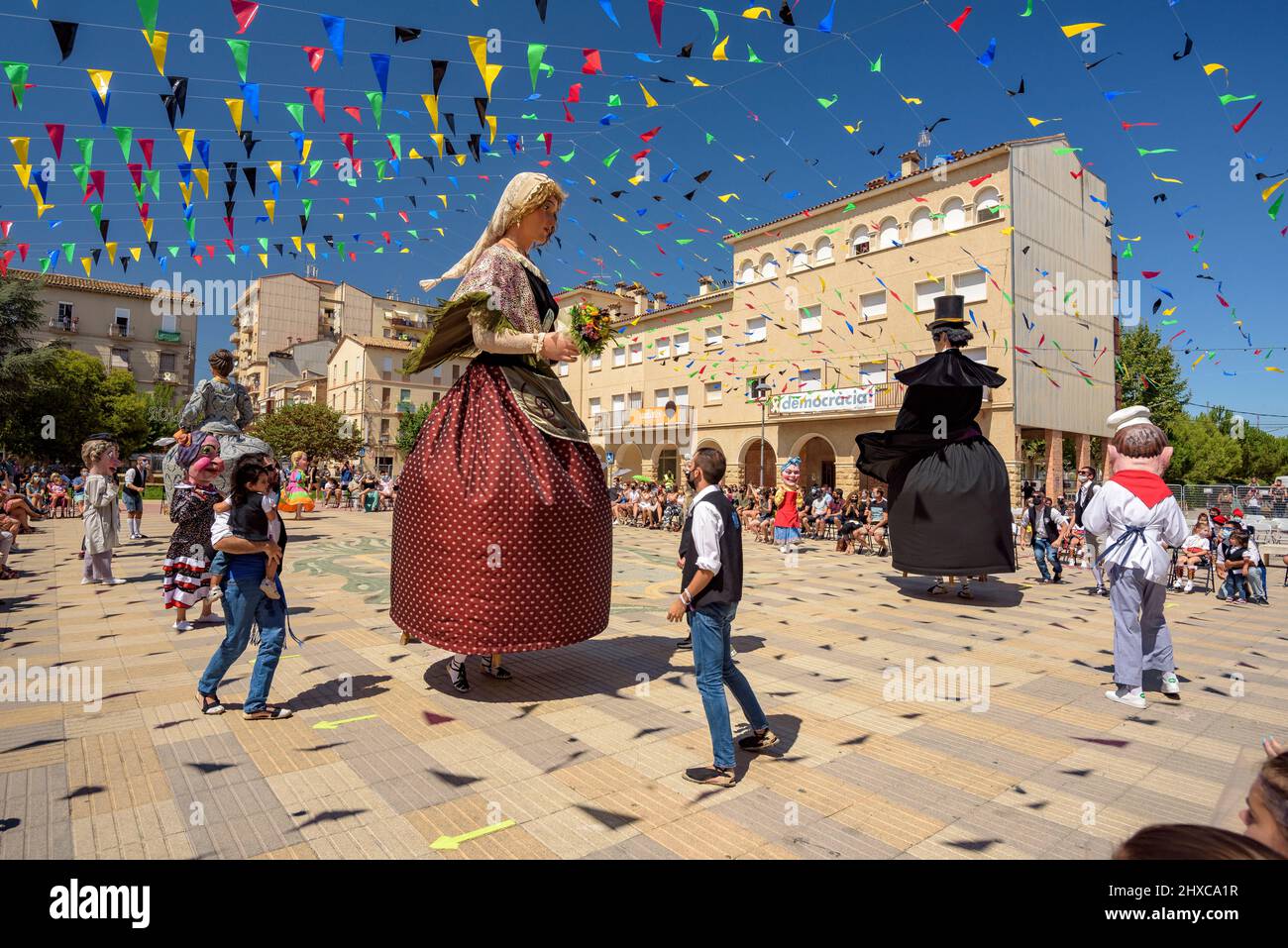 Giants dance (Ball de Gegants) of the Navàs patronal festival (la Festa ...