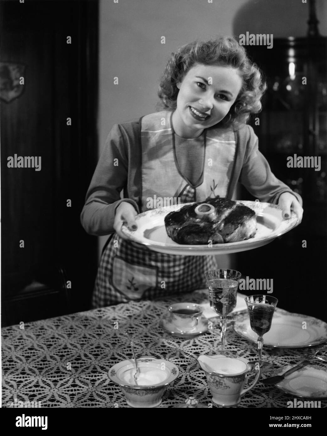 Ham setting Black and White Stock Photos & Images - Alamy