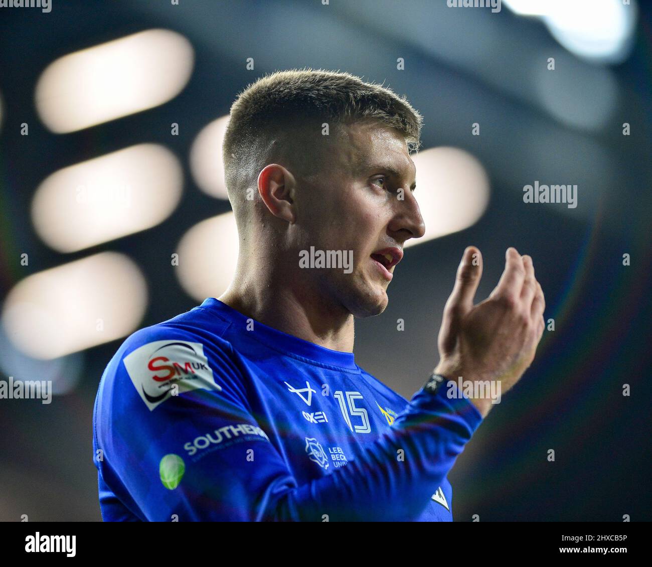 Leeds, England - 10th March 2022 - Alex Mellor (15) of Leeds Rhinos pre ...