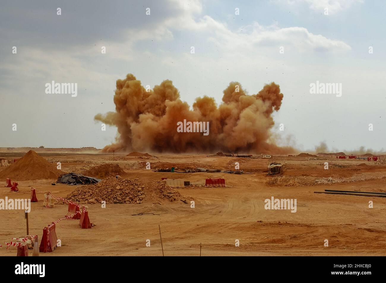 Electronic detonator blasting on the construction site Stock Photo - Alamy