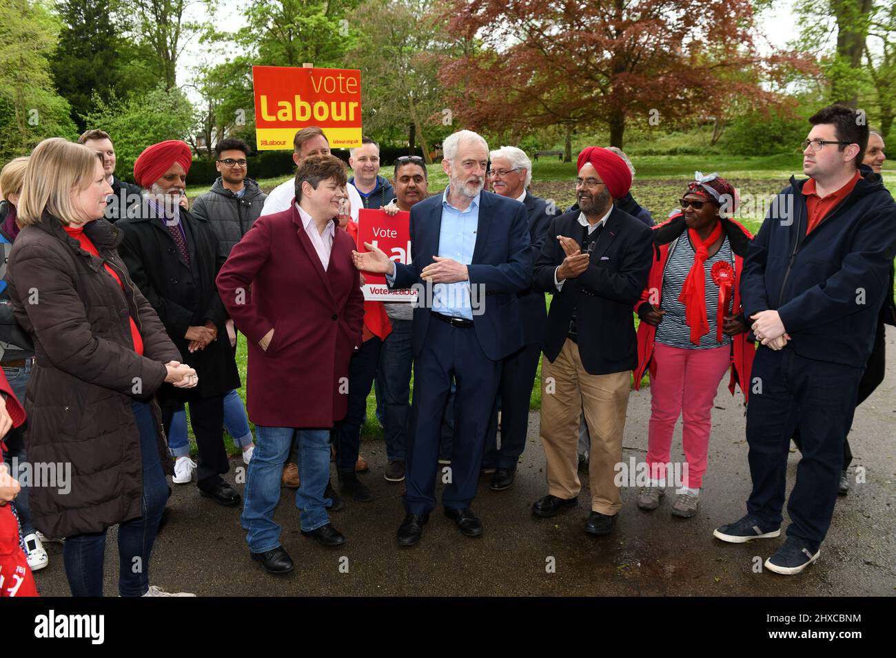 Labour leader Jeremy Corbyn celebrating Telford & Wrekin council ...