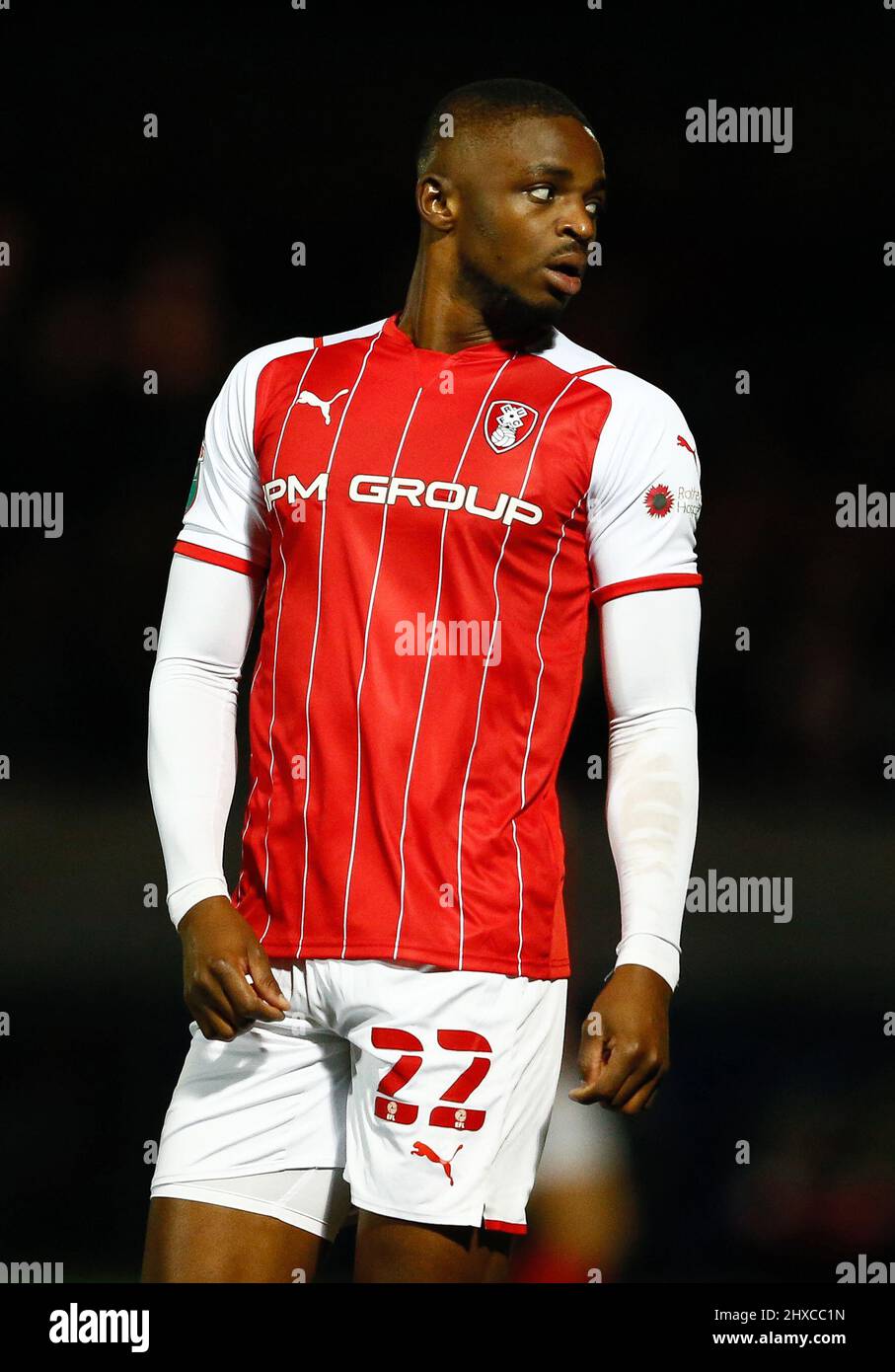 Rotherham United's Hakeem Odoffin looks on during the Papa John's ...