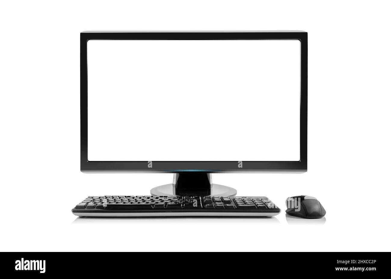 Computer and mouse isolated on white Stock Photo - Alamy