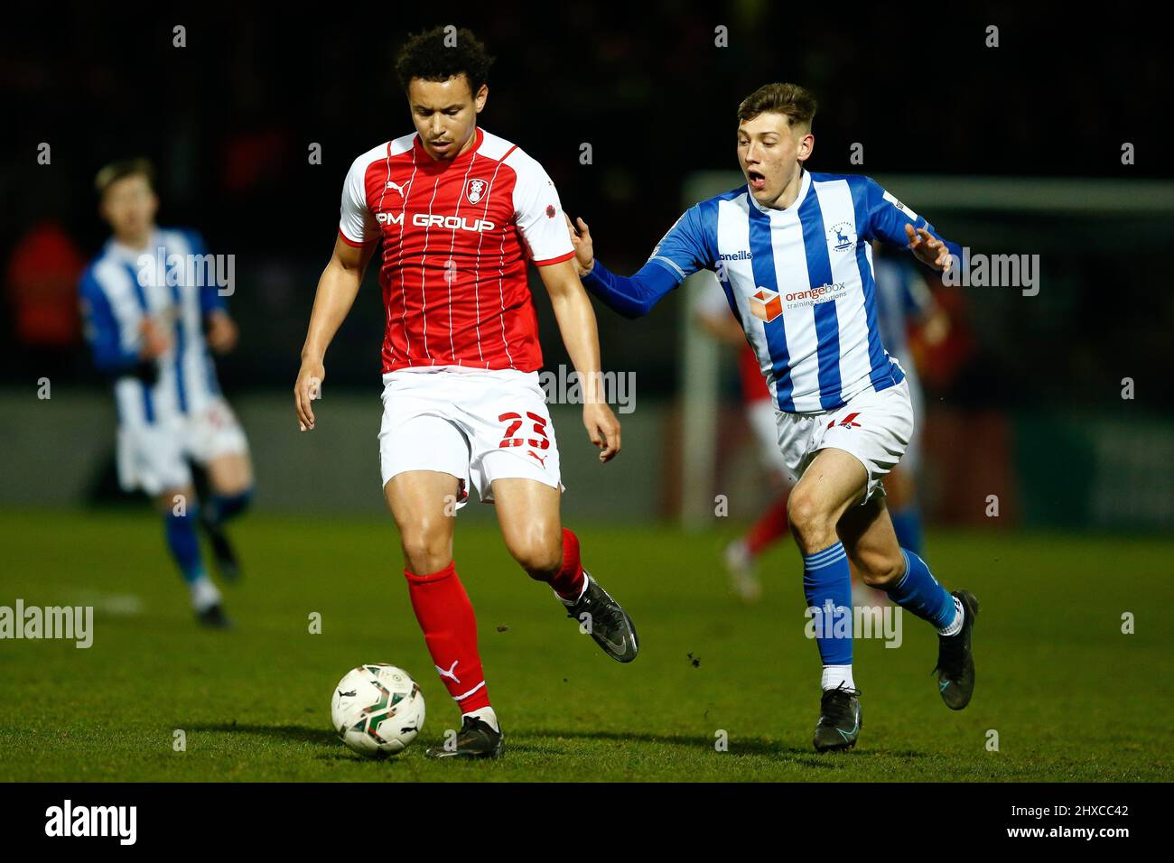 Rotherham United's Rarmani Edmonds-Green and Hartlepool United's Joe ...