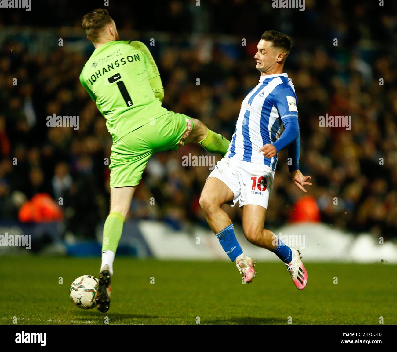 Rotherham United's Viktor Johansson and Hartlepool United's Luke ...