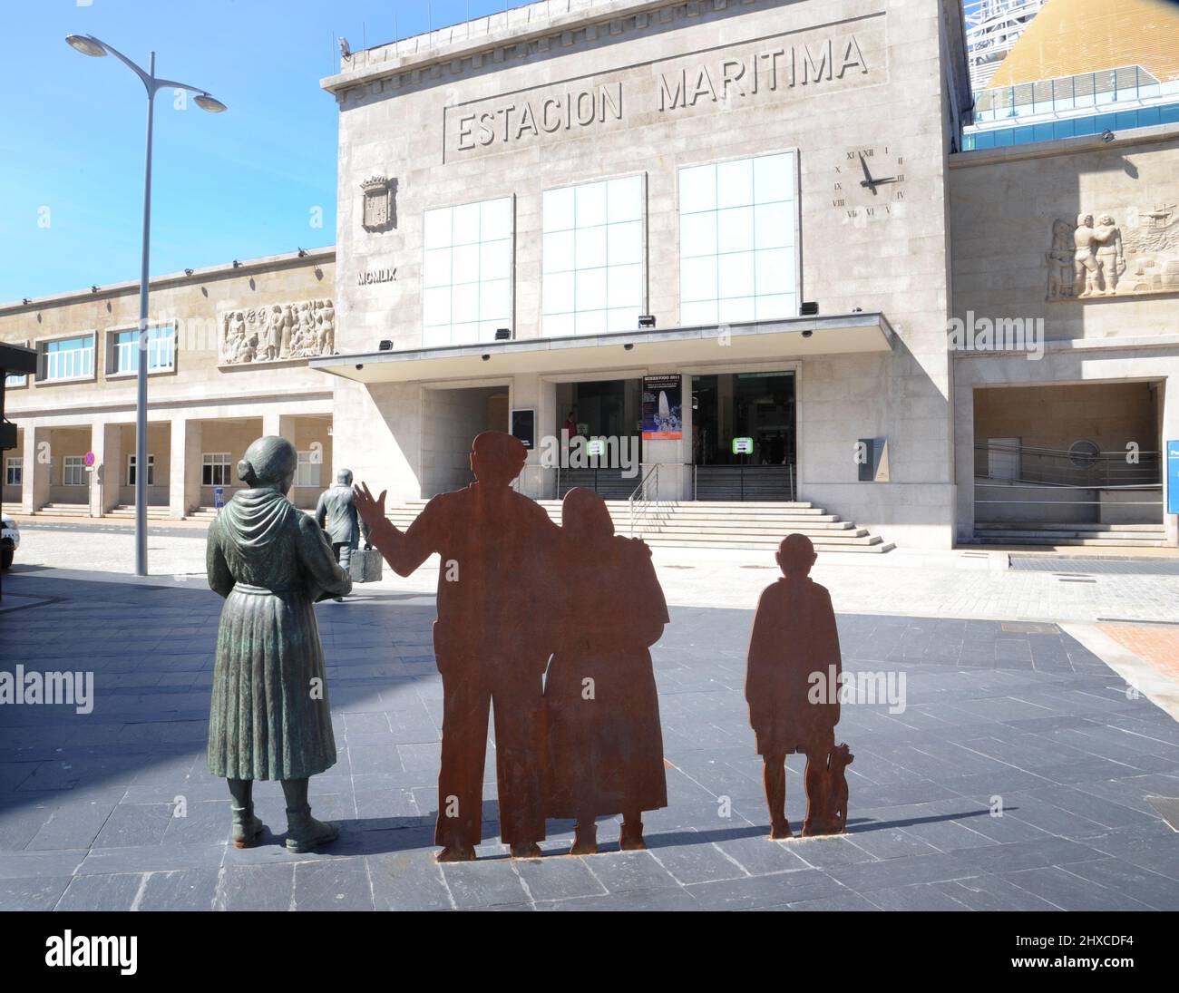 Statues Outside the Cruise Terminal, Vigo, Spain Stock Photo - Alamy