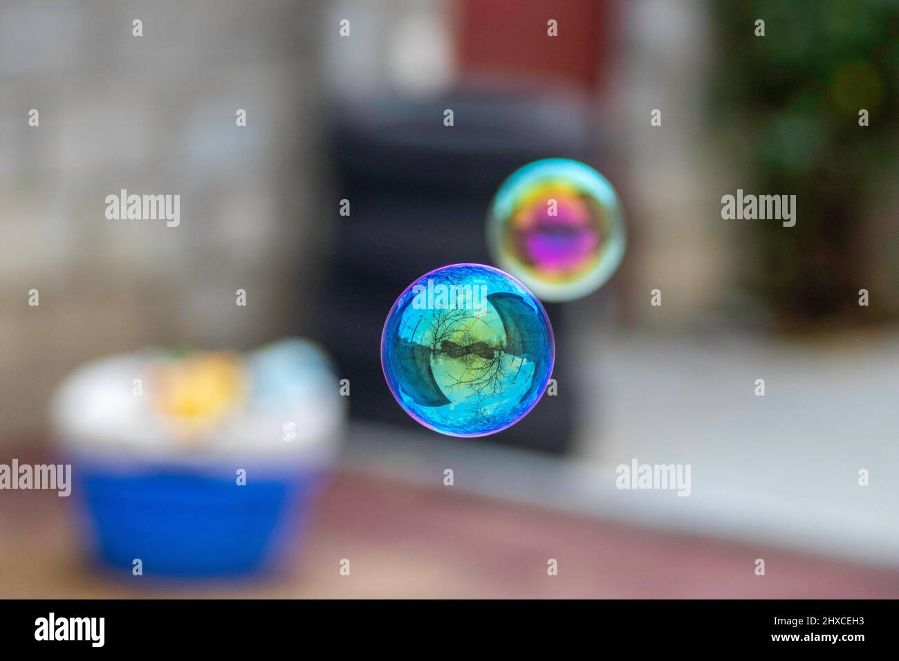 soap bubbles, beautiful colored bubbles Stock Photo - Alamy