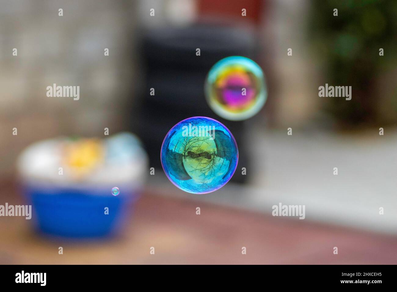 soap bubbles, beautiful colored bubbles Stock Photo - Alamy