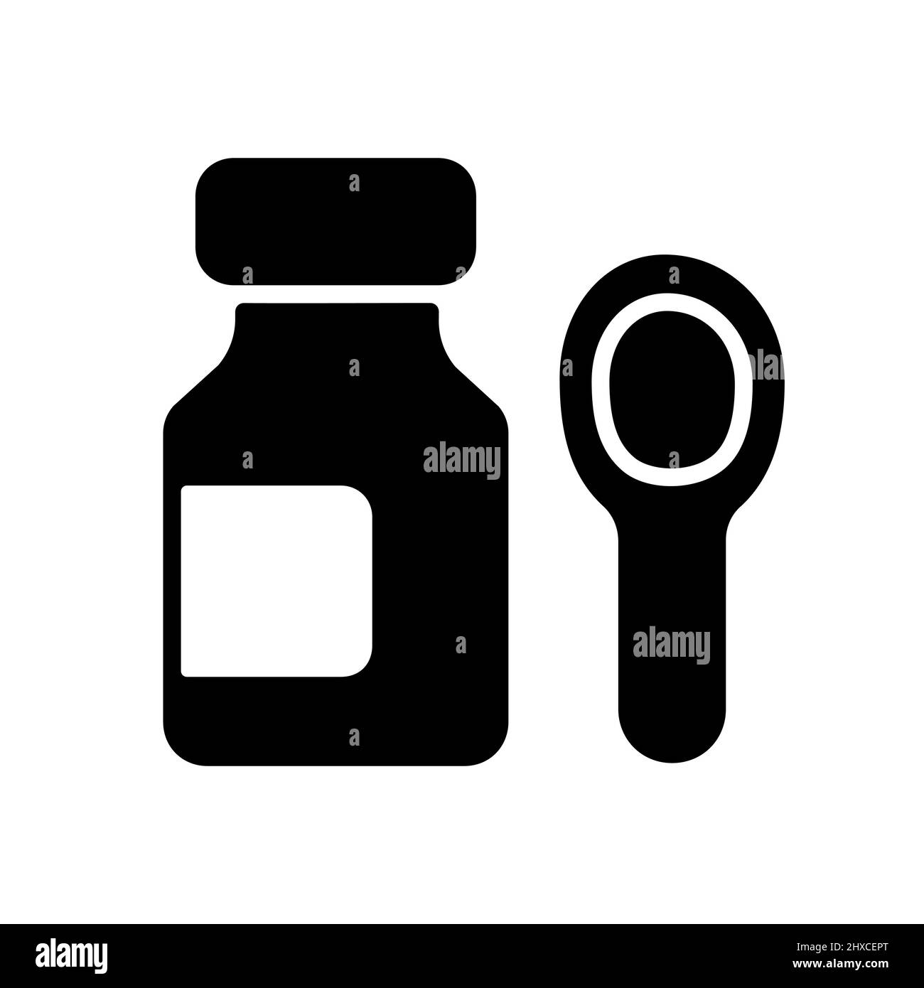 Syrup medicine bottle vector glyph icon. Medicine and healthcare ...