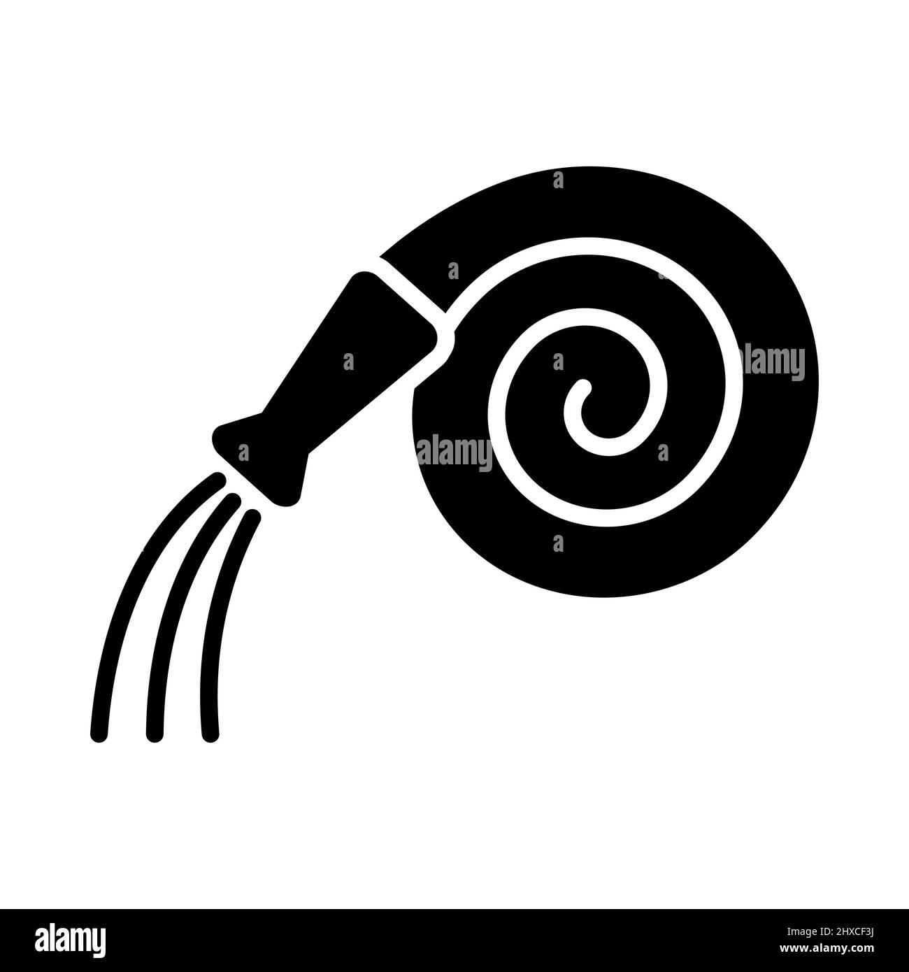 Garden hose, water pipe vector glyph icon. Graph symbol for agriculture ...