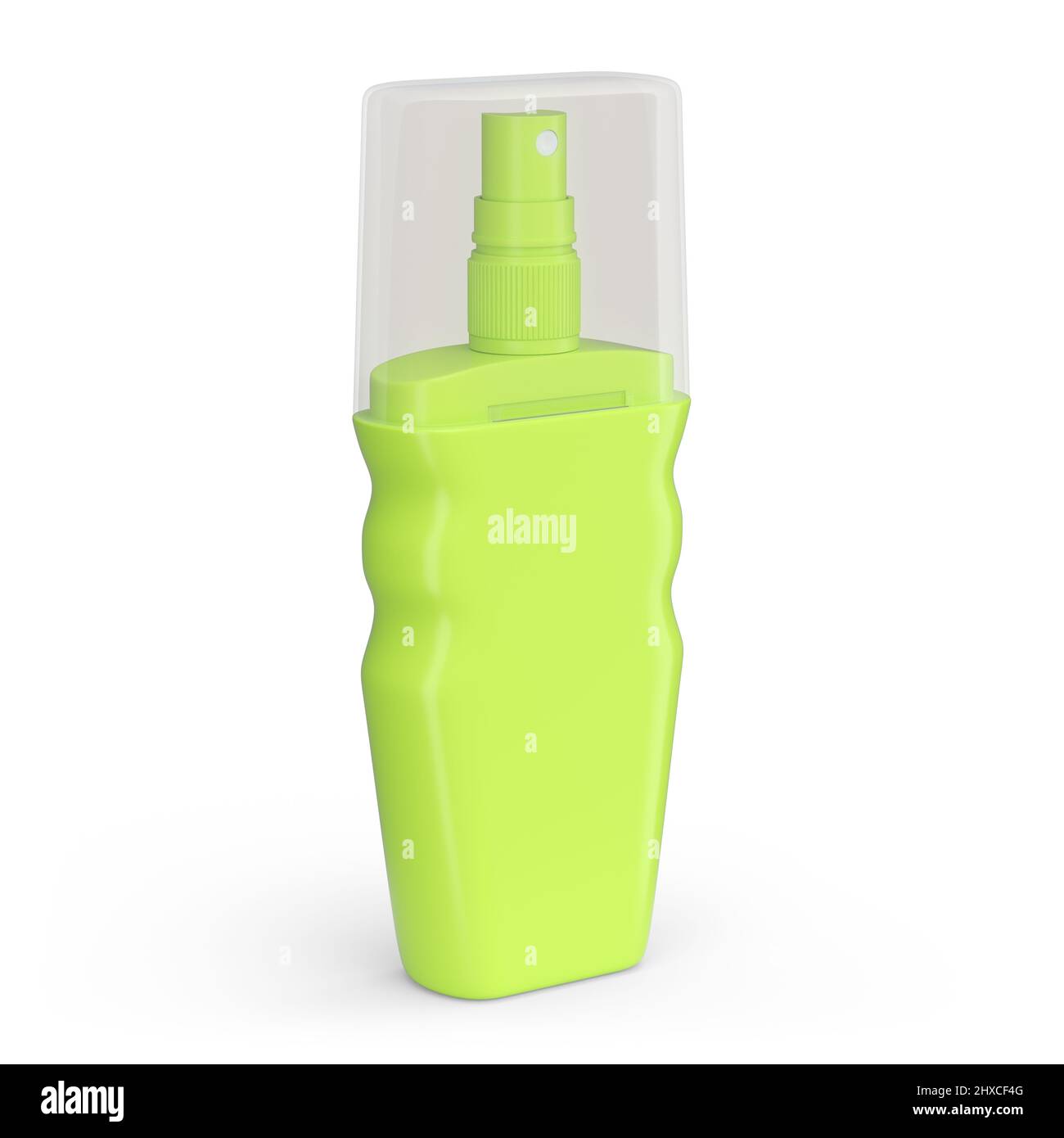 Green sunscreens bottle or sunblock cream tube isolated on white ...