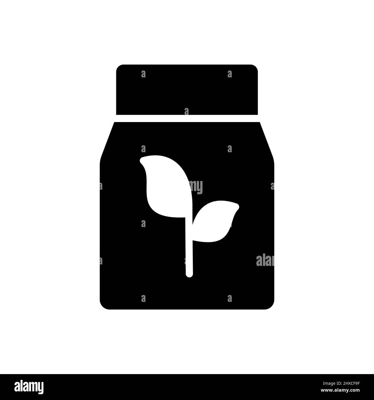 Fertilizer pack vector glyph icon. Seed package sign. Graph symbol for ...