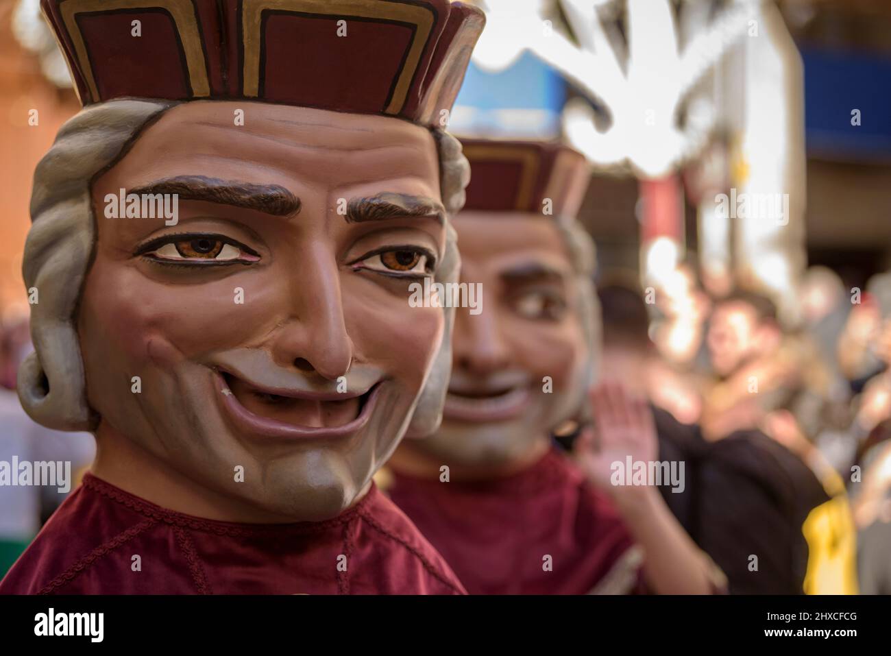 Capgrossos Macers from Barcelona (oversized heads) at the 2022 (2021+1 ...