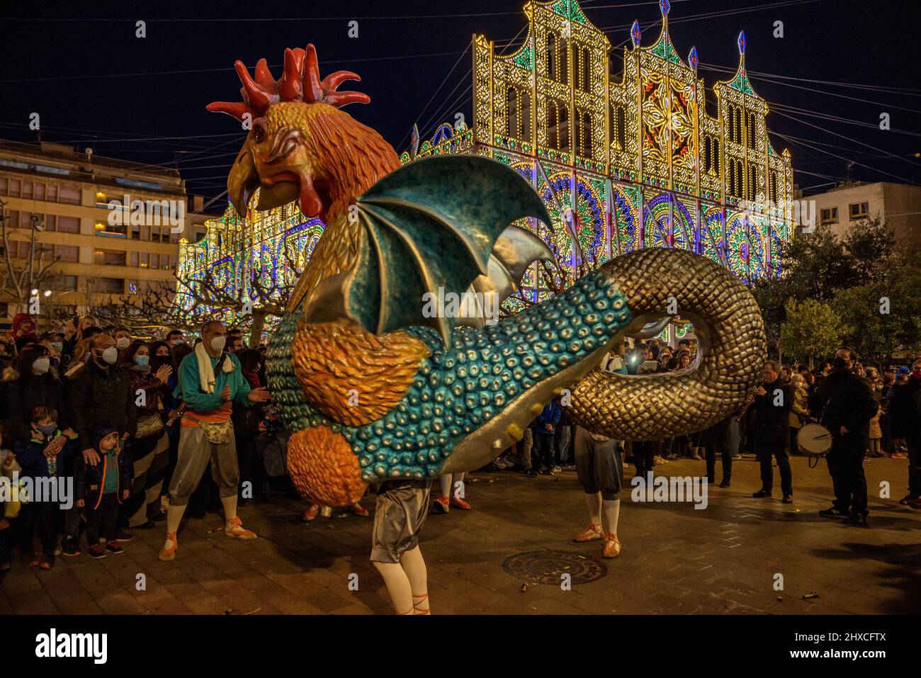 The Valls Basilisk in the Procession of the 2022 (2021+1) Valls ...
