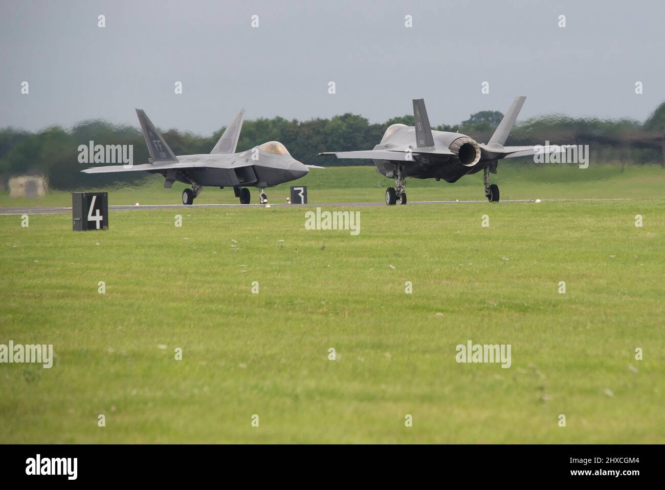 F-35A Lightning II (56th Fighter Wing, USAF, Luke AFB) F-22A Raptor ...