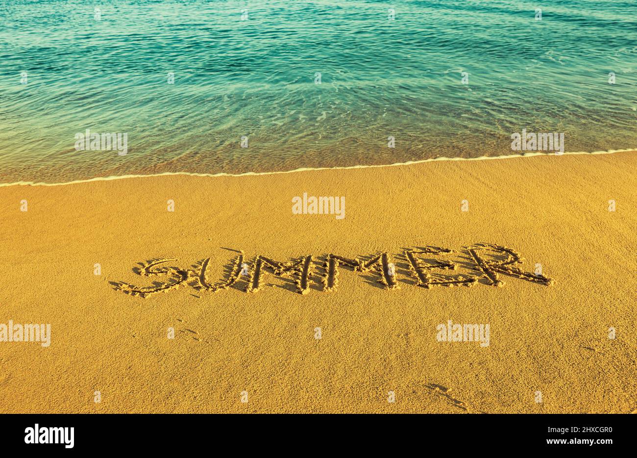 Words written in sand hi-res stock photography and images - Alamy