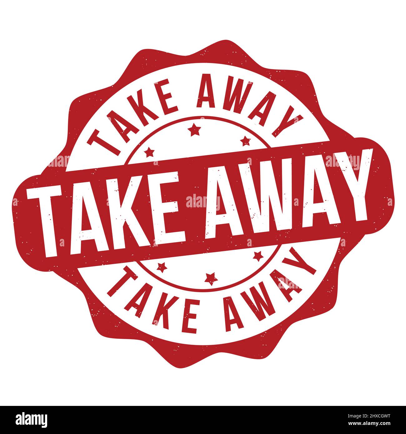 Take away grunge rubber stamp on white background, vector illustration ...
