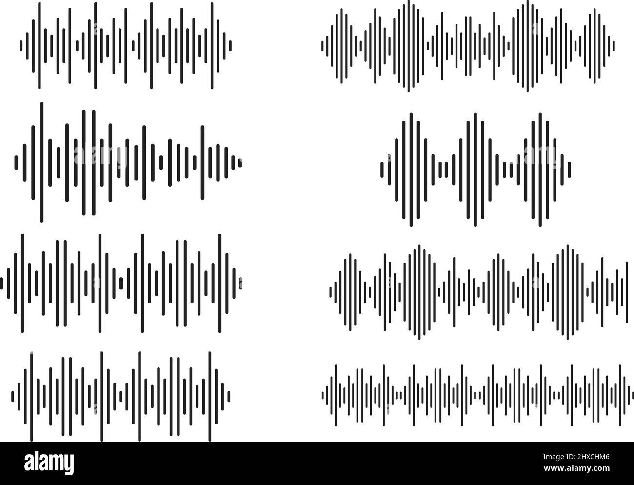 Sound waves vector illustration design template Stock Vector Image ...