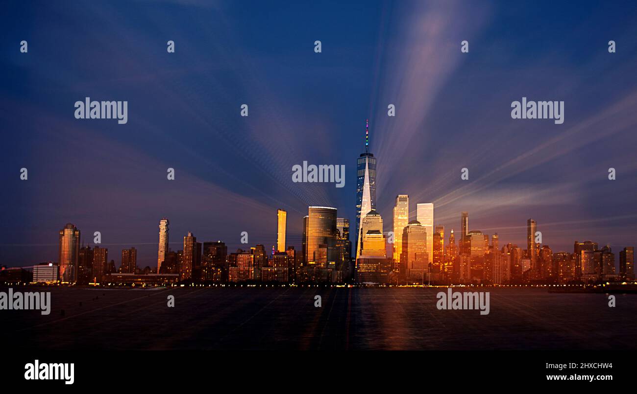 Lower manhattan at sunset hi-res stock photography and images - Alamy