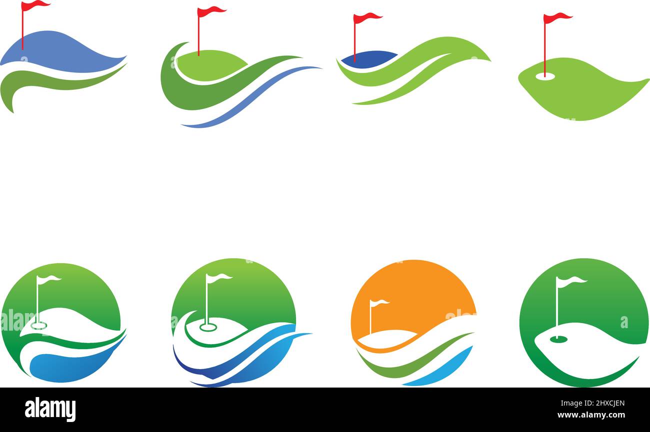 Golf Sport Logo And Symbol Vector icon illustration Stock Vector Image ...