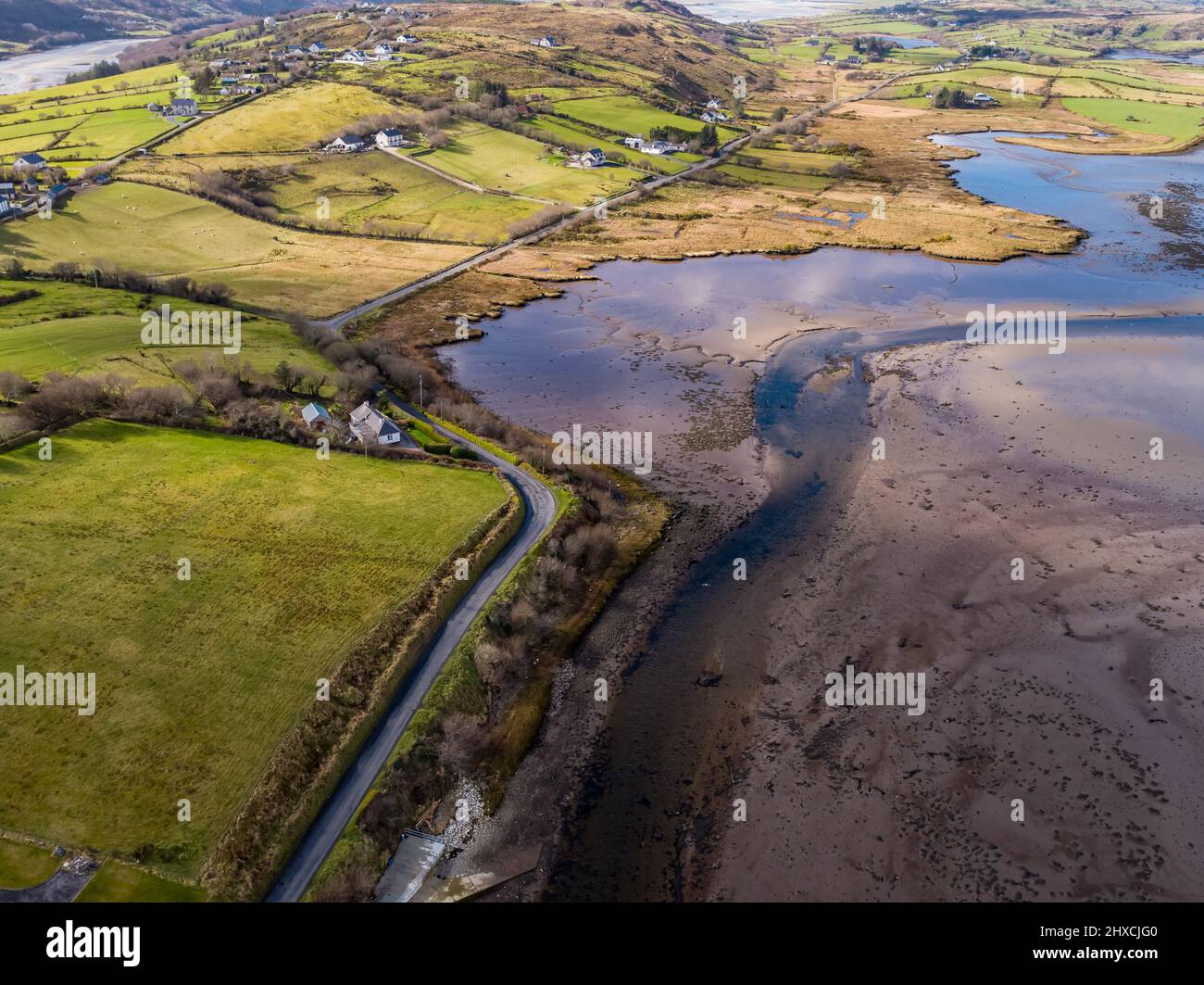 Aerial view of Ardara in County Donegal - Ireland Stock Photo - Alamy