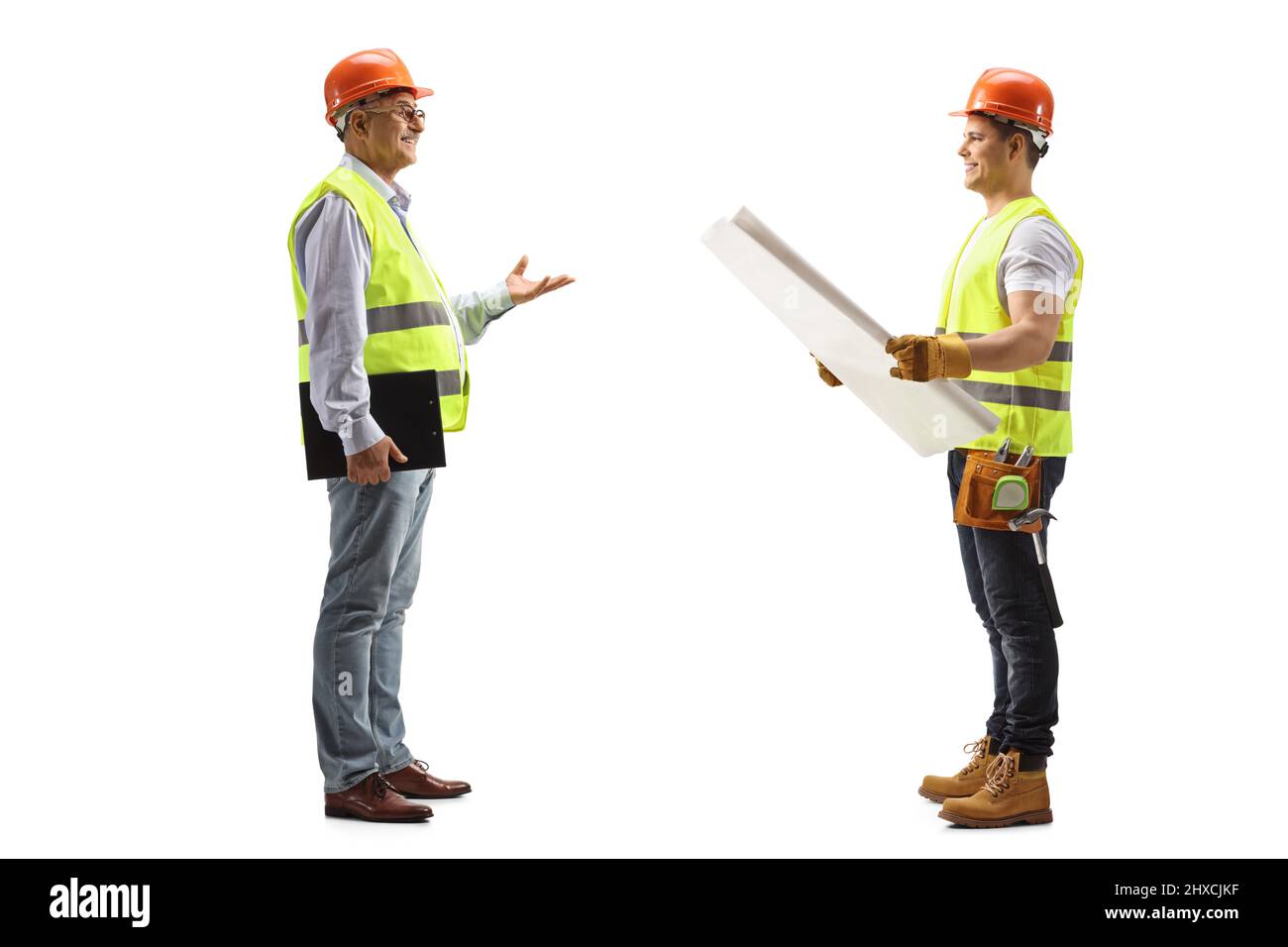 Construction site worker Cut Out Stock Images & Pictures - Alamy