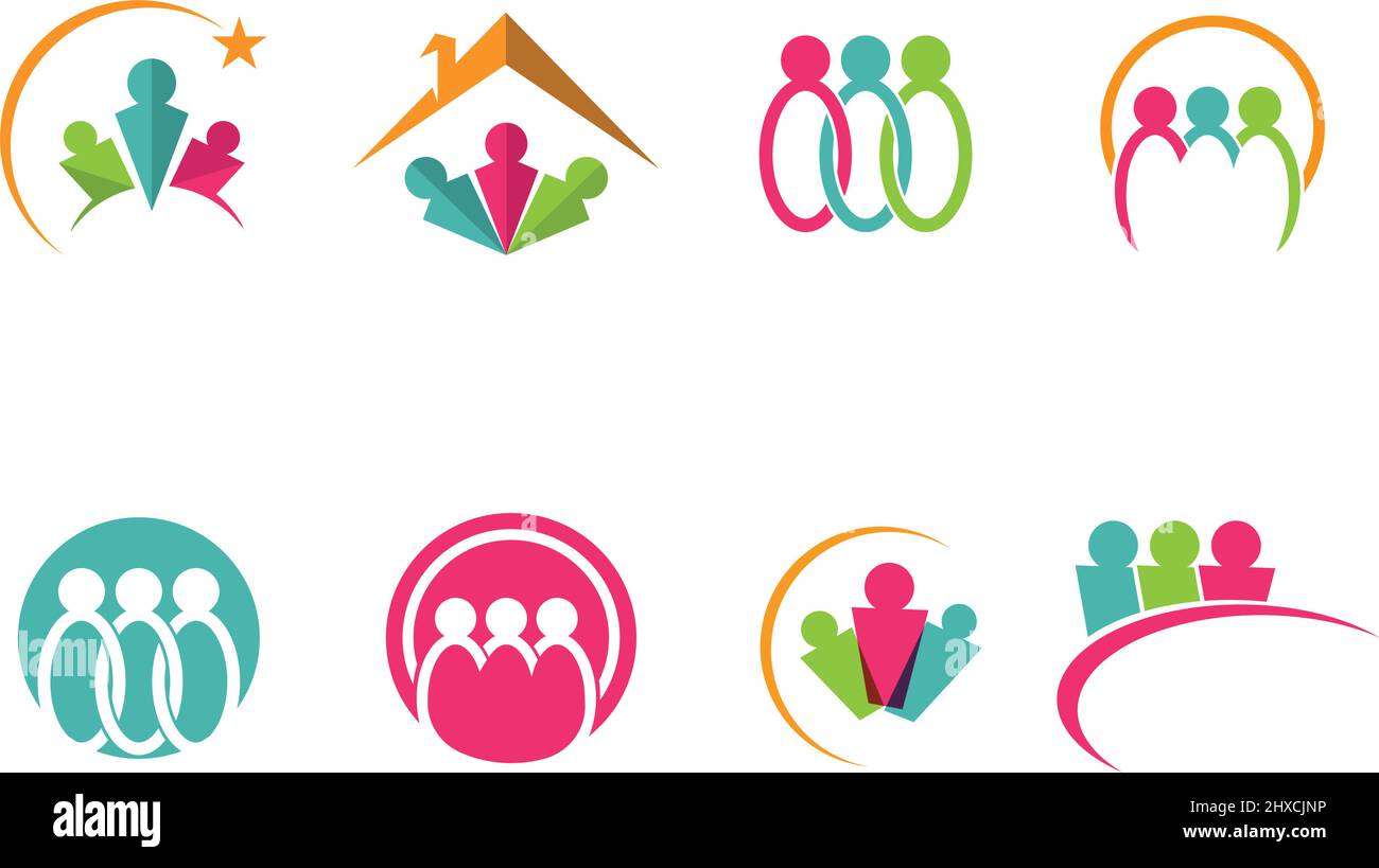 Community group logo, network and social icon vector Stock Vector Image ...