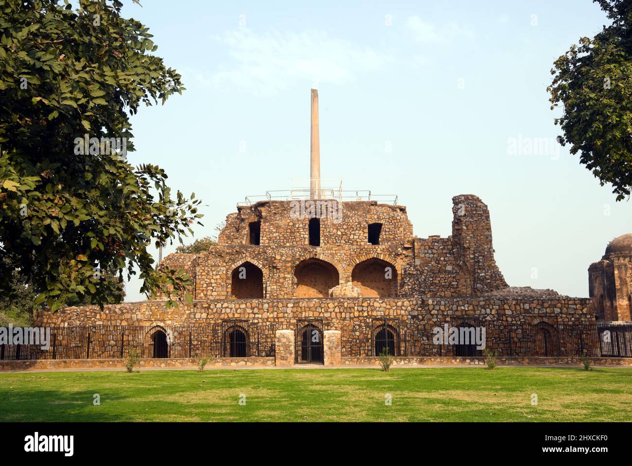 Ruins at Firoz Shah Kotla Fort in New Delhi, which was the citadel of ...