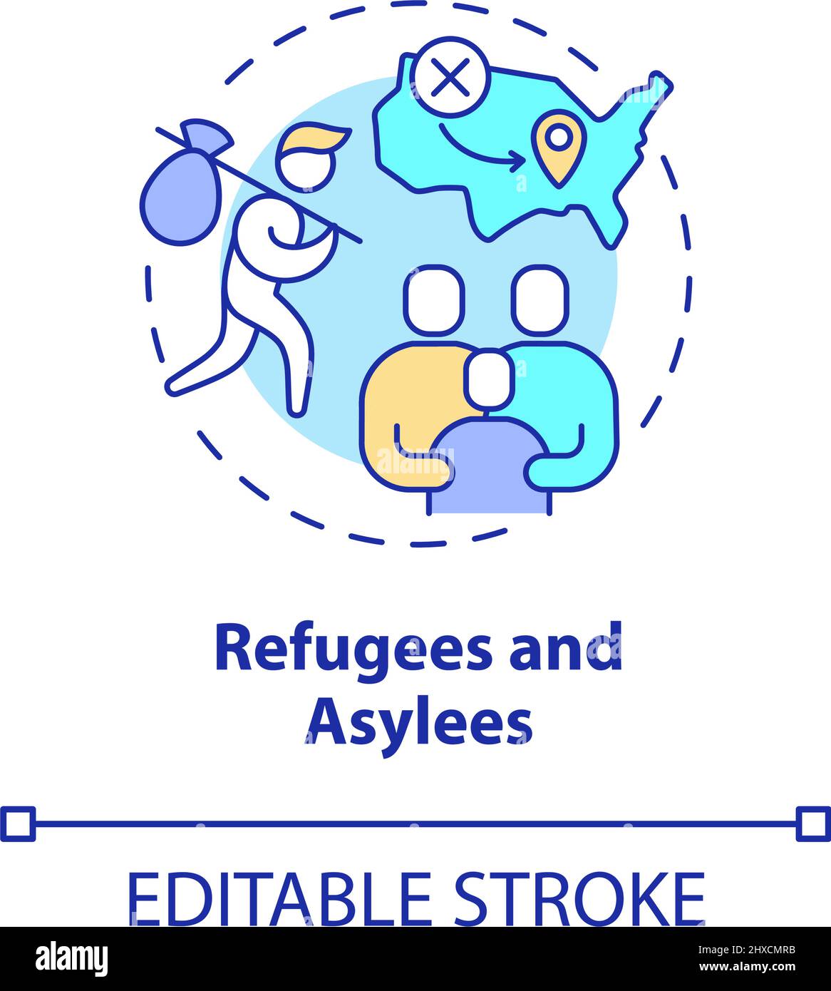 Refugees and asylees concept icon Stock Vector Image & Art - Alamy