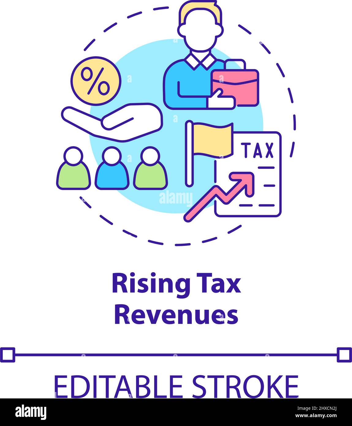 Rising tax revenues concept icon Stock Vector Image & Art - Alamy Rising tax revenues concept icon Stock Vector Image & Art - Alamy