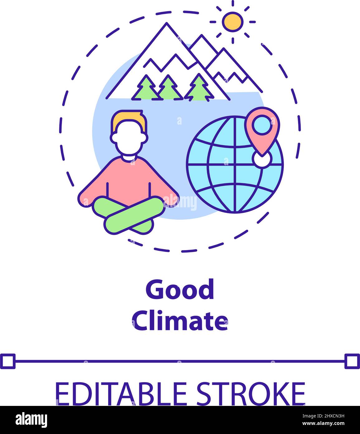 Good climate concept icon Stock Vector Image & Art - Alamy