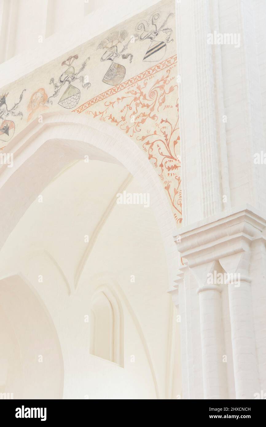 Europe, Denmark, Hadersleben. Interior of St. Mary's Church, also ...