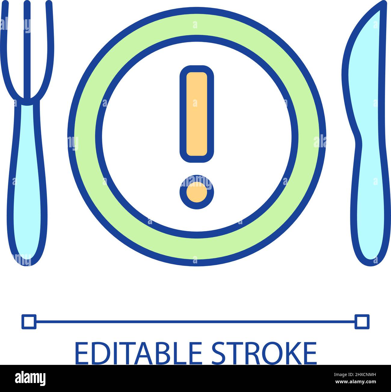 Mindful eating RGB color icon Stock Vector Image & Art - Alamy