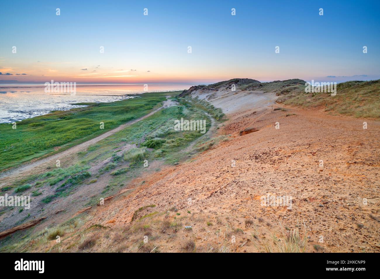 Dawn at Morsum cliff, Morsum, Sylt island, Schleswig-Holstein, Germany ...