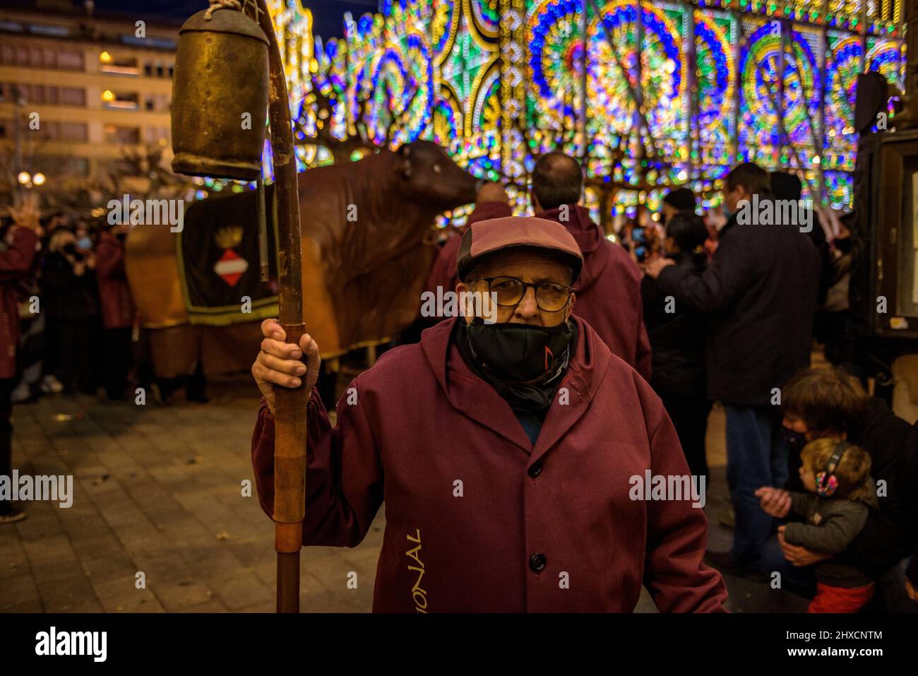 The Valls' traditional bull in the Procession of the 2022 (2021+1 ...