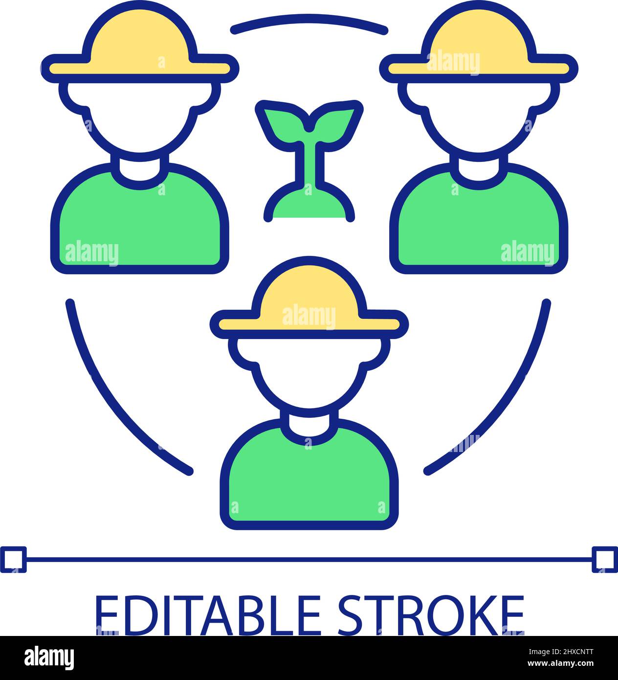 Farmers community RGB color icon Stock Vector Image & Art - Alamy