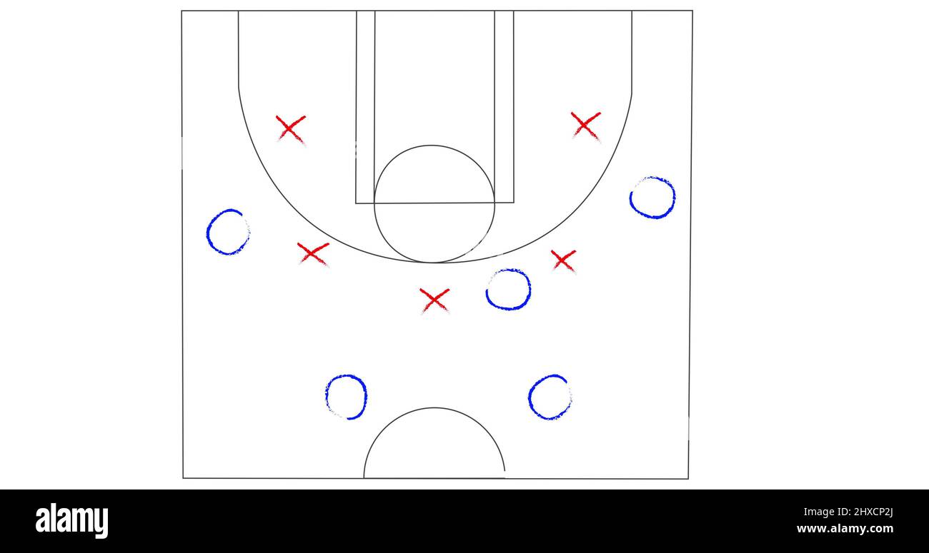 Image of game plan and sports field on white background Stock Photo - Alamy