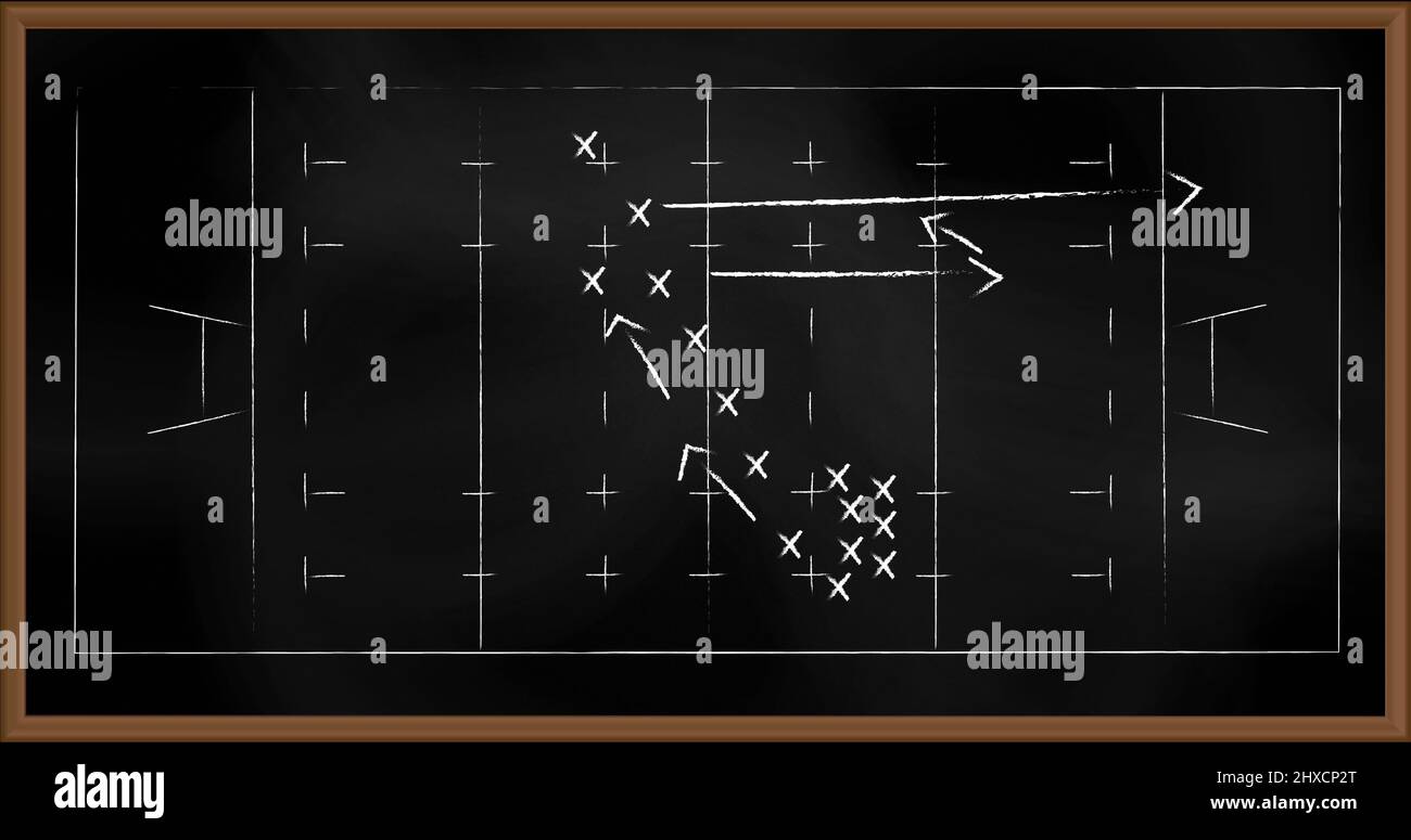 Image of game plan and sports field on board Stock Photo - Alamy