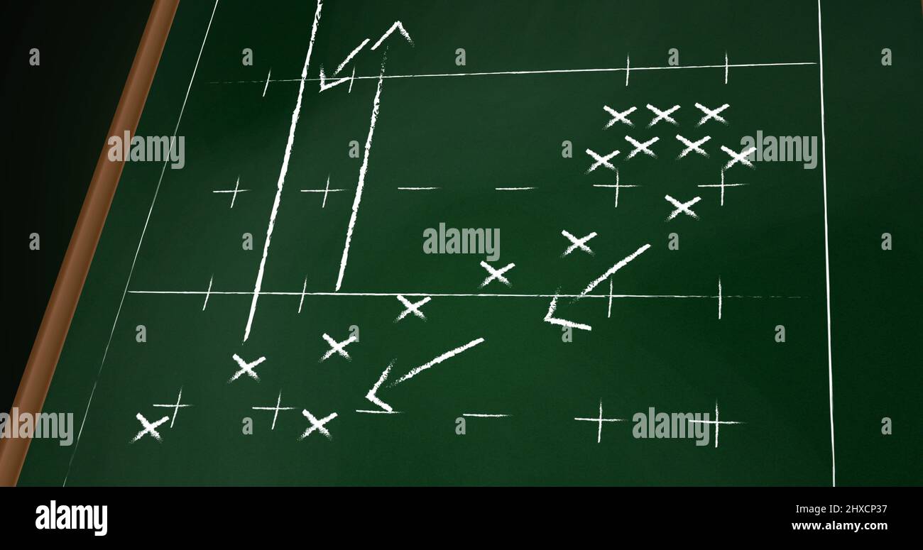 Image of game plan and sports field on board Stock Photo - Alamy