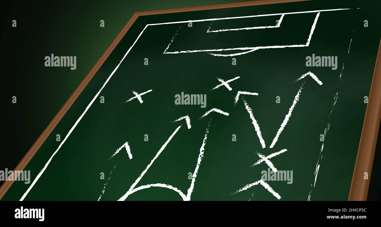Image of game plan and sports field on board Stock Photo - Alamy