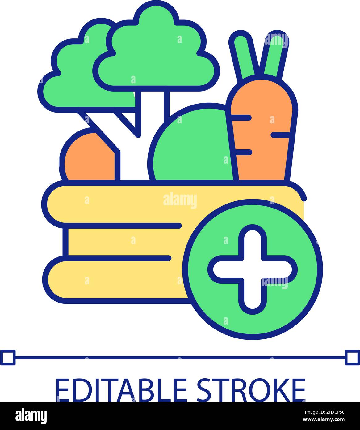 Eat more vegetable RGB color icon Stock Vector Image & Art - Alamy