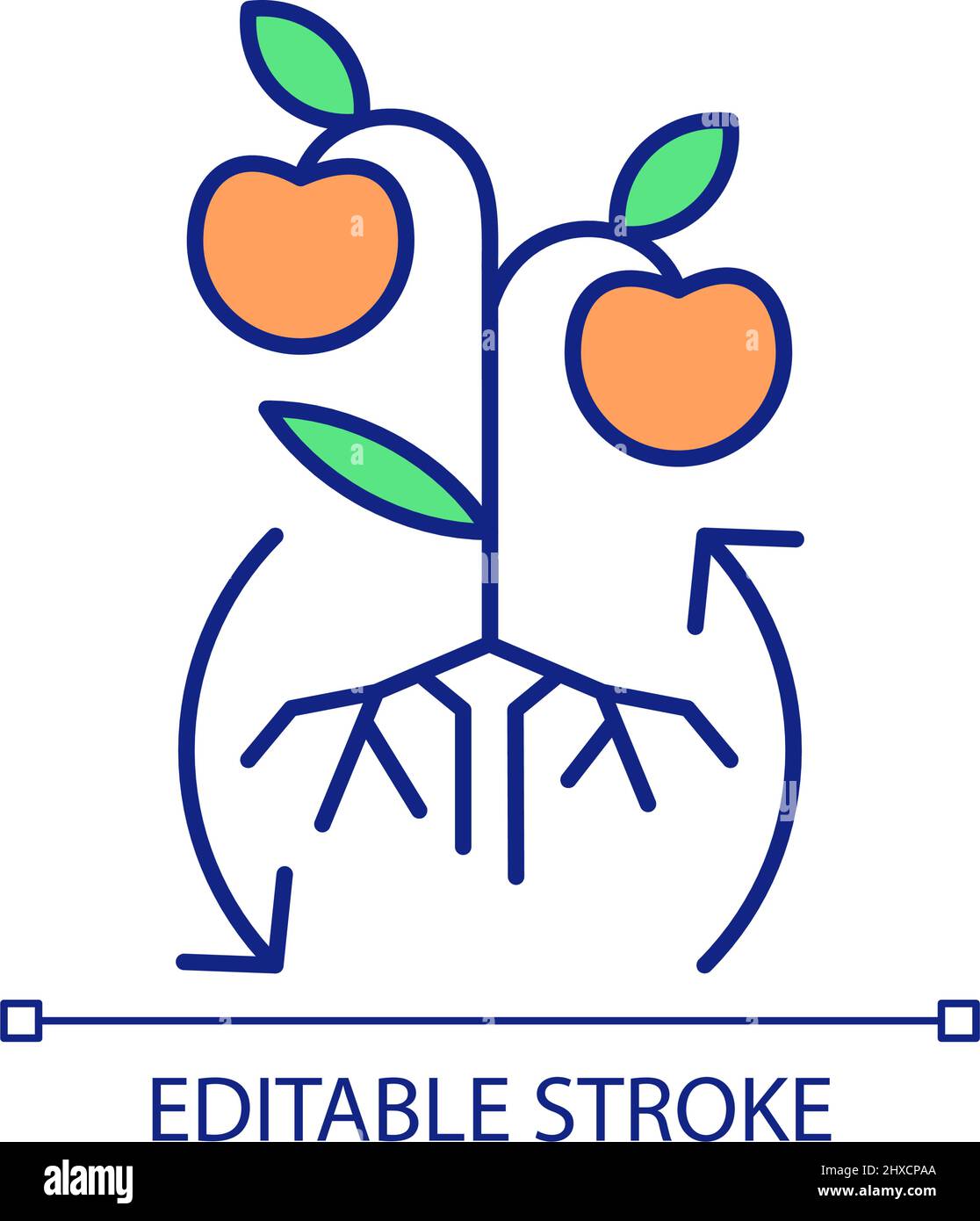 Agricultural plant cultivation RGB color icon Stock Vector Image & Art ...