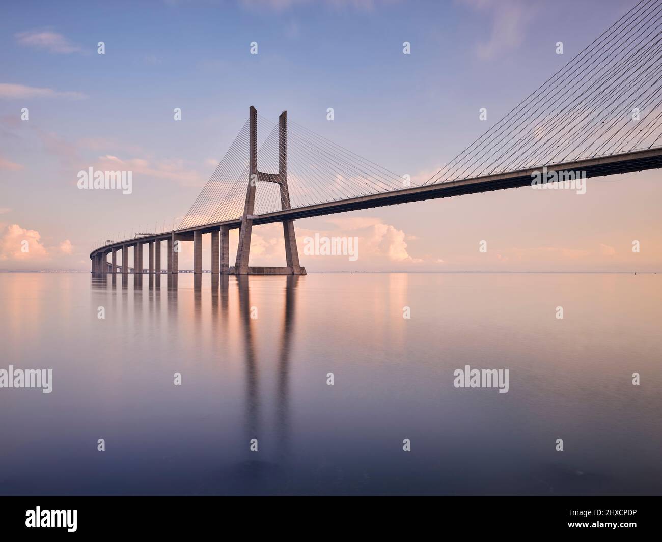 Vasco da gama bridge at dawn hi-res stock photography and images - Alamy