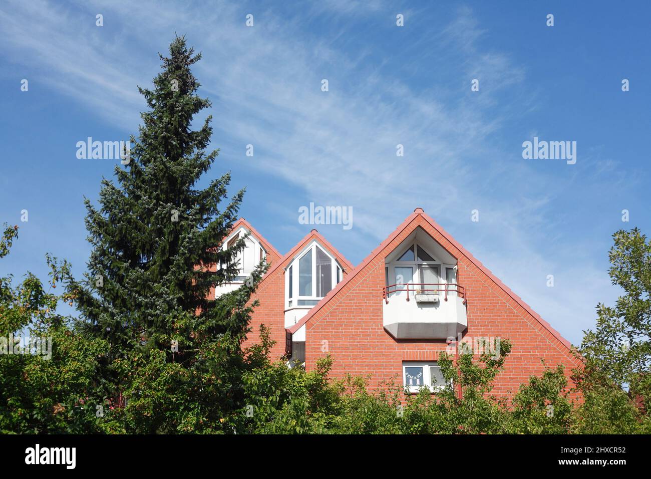 Modern residential building, Findorff, Bremen, Germany, Europe Stock ...